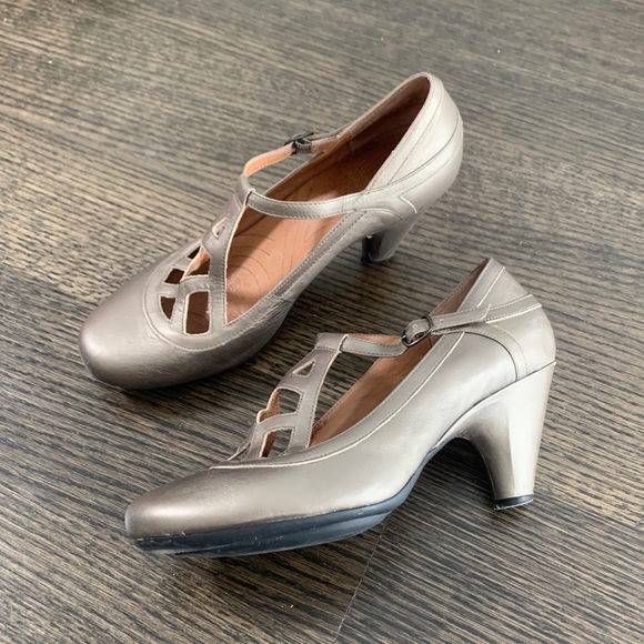 Clarks | Shoes | Clarks Indigo Pewter Heels 95 | Poshmark